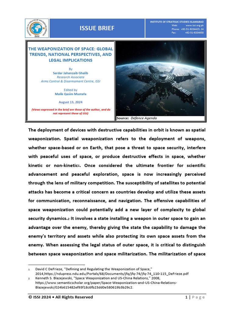The Weaponization of Space | PDF