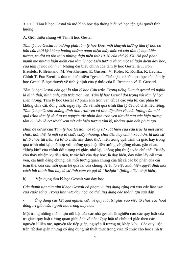 Tam Ly Hoc Ghestan | PDF