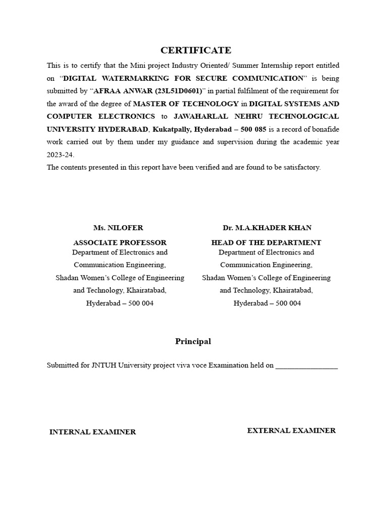 Report Certificate | PDF