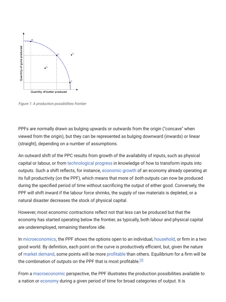 Production-Possibility Frontier - Wikipedia | PDF