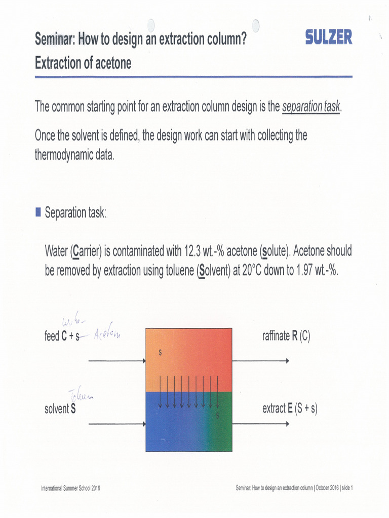 Seminar - How To Design An Extraction Column | PDF