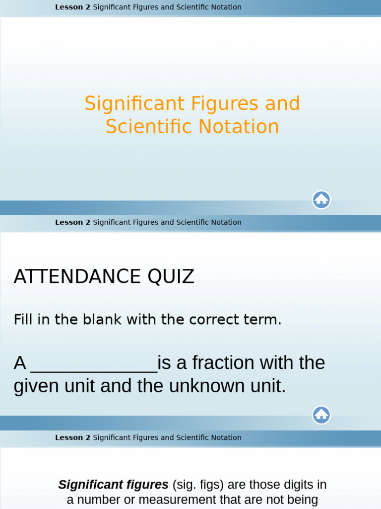 Lesson2 Significant Figures and Scientific Notation | PDF