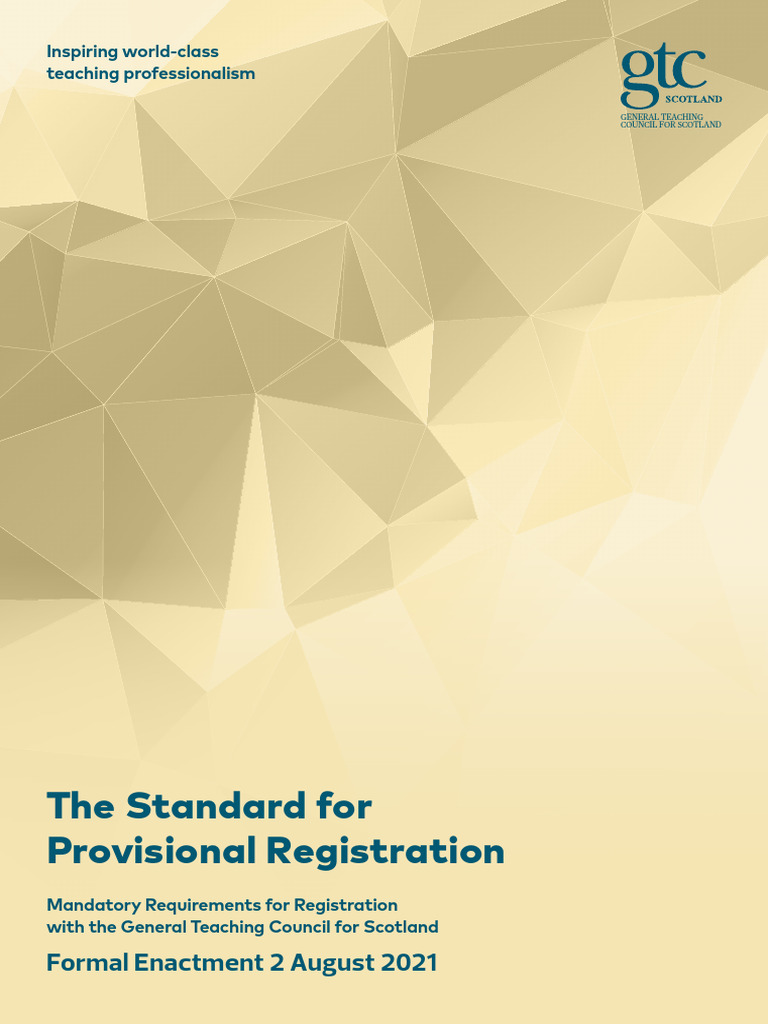 Standard For Provisional Registration | PDF