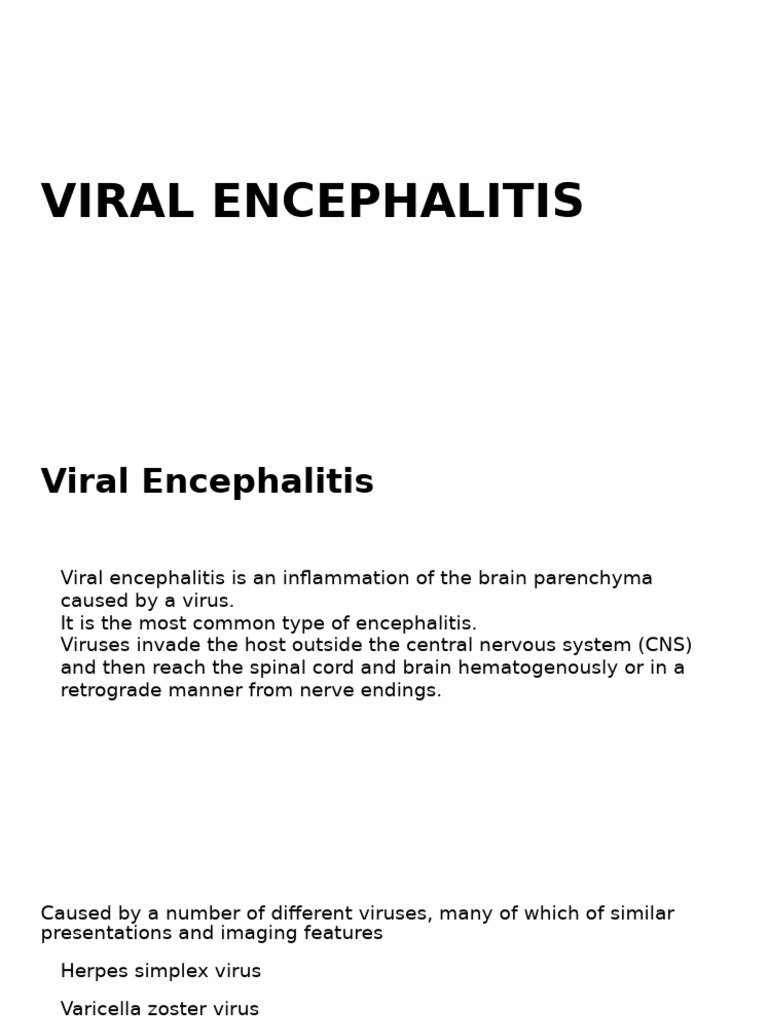Viral Encephalitis | PDF