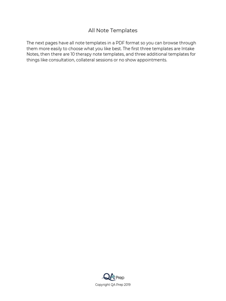 Case Note Templates | PDF