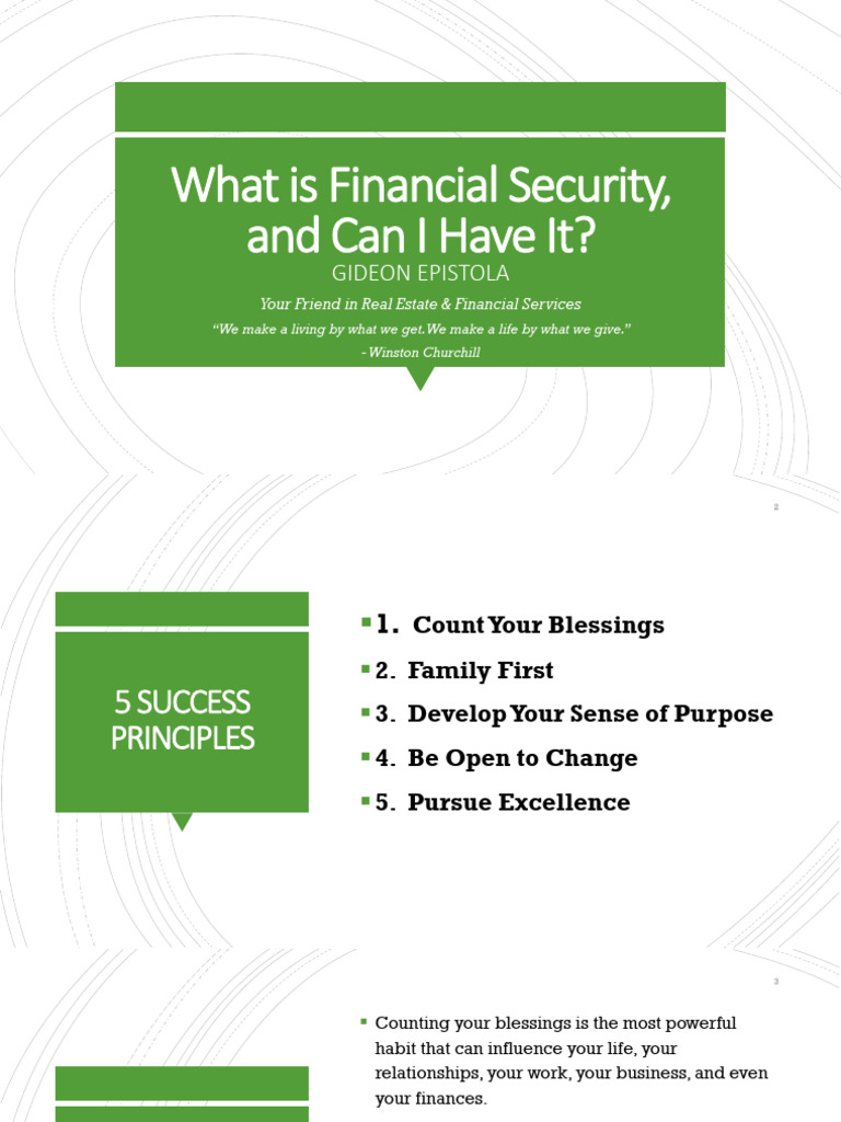 What Is Financial Security, and Can I Have It - 4.24.2021 | PDF