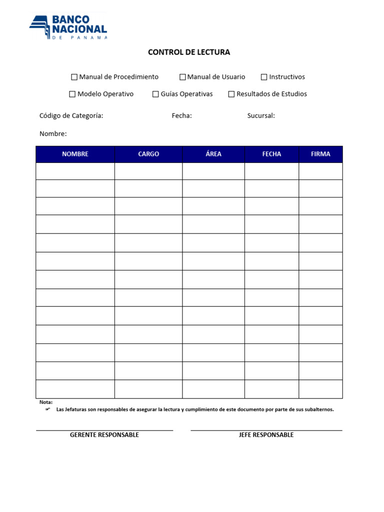 Control de Lectura | PDF