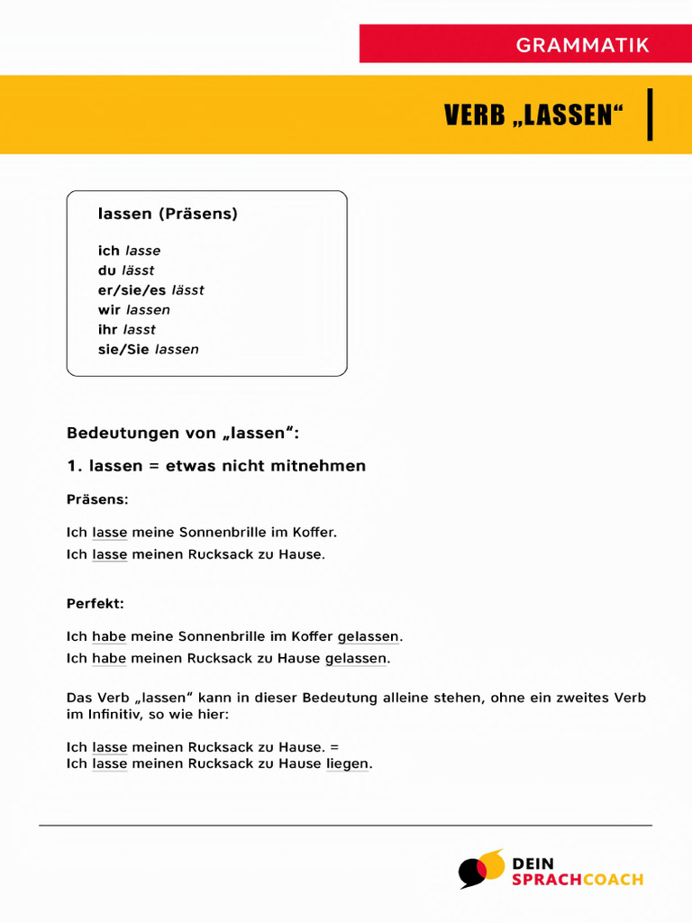 Verb Lassen | PDF