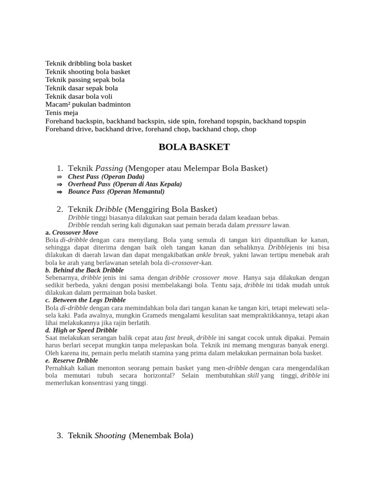 RANGKUMAN PHB PJOK | PDF