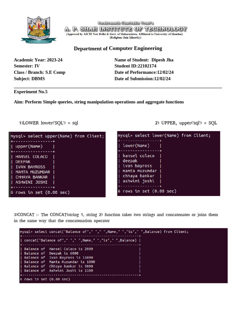 Department of Computer Engineering | PDF