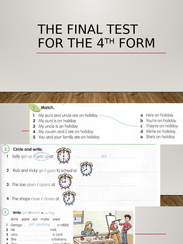 The Final Test For The 4th Form | PDF