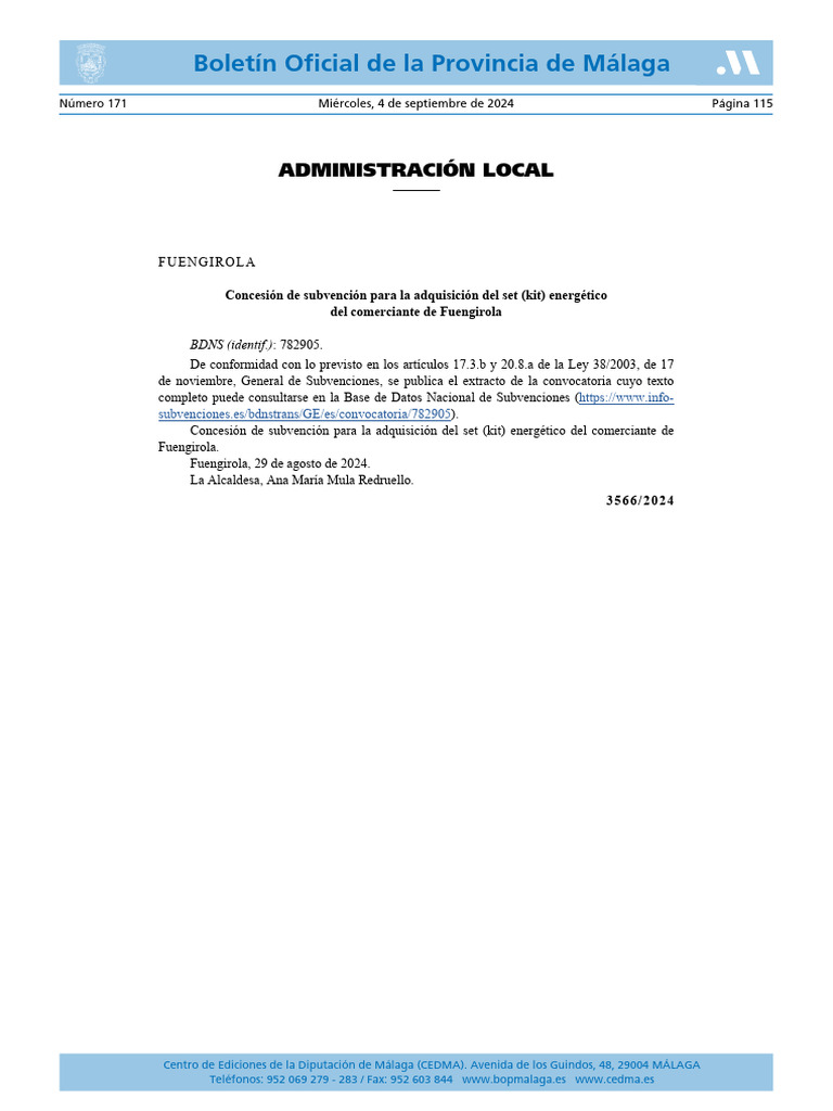 Publicacion BOP | PDF