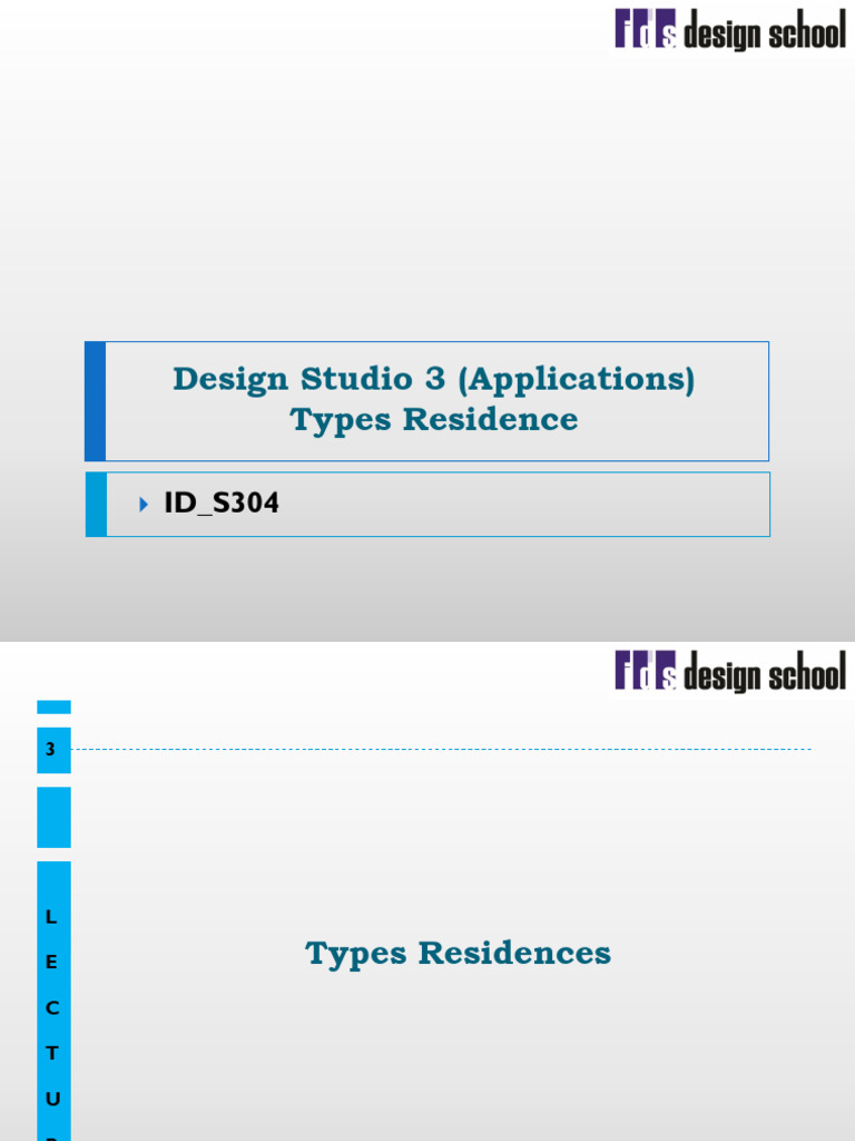 3 Types Residences | PDF