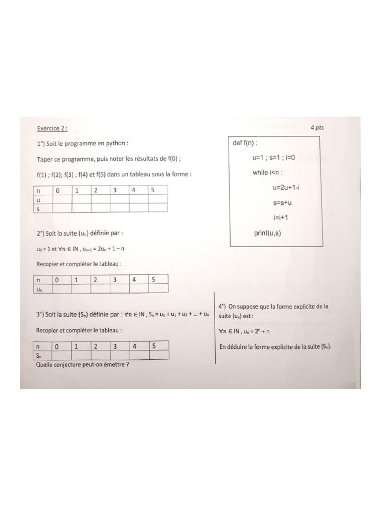 Exercice de Maths | PDF
