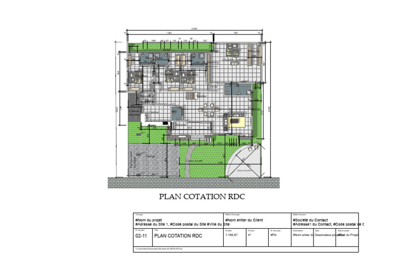 PLAN COTATION RDC. Actu | PDF