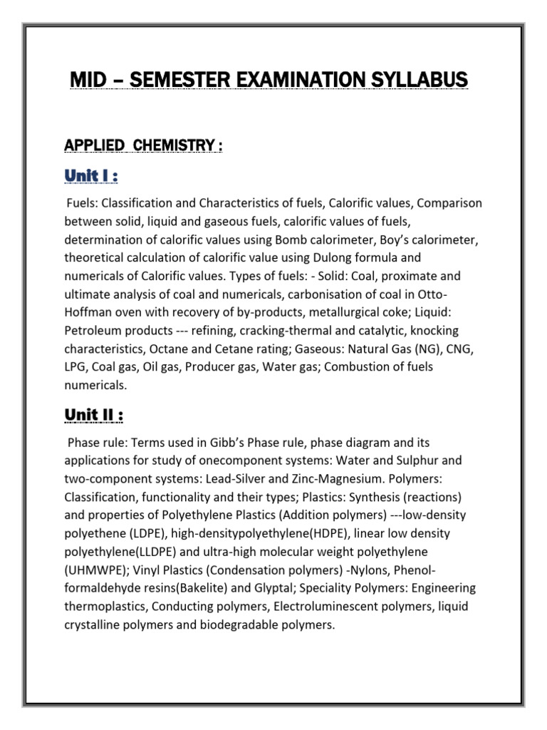 Mid-Term Syllabus | PDF