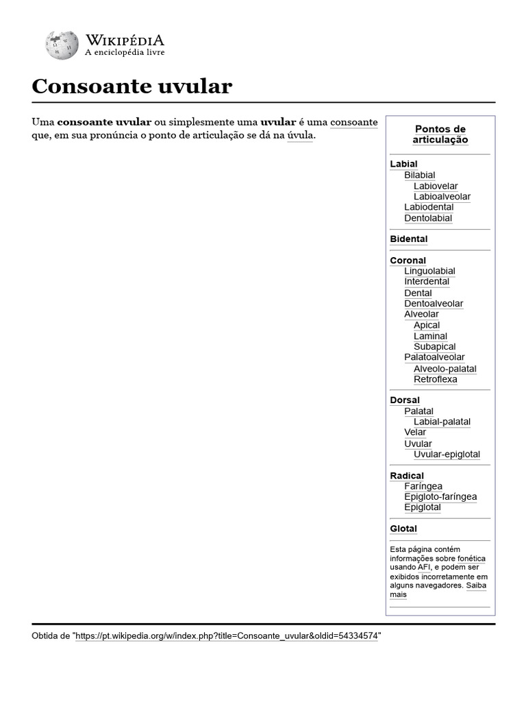 Upload Consoante Uvular | PDF