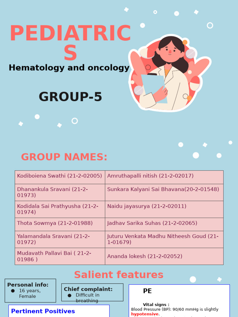 Pedia Group-5 Hemato &onco | PDF