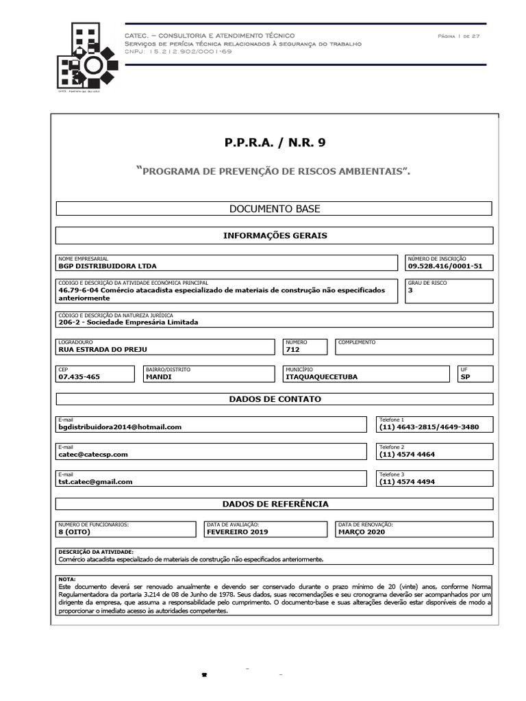 PPRA BGP - fev 2019 | PDF