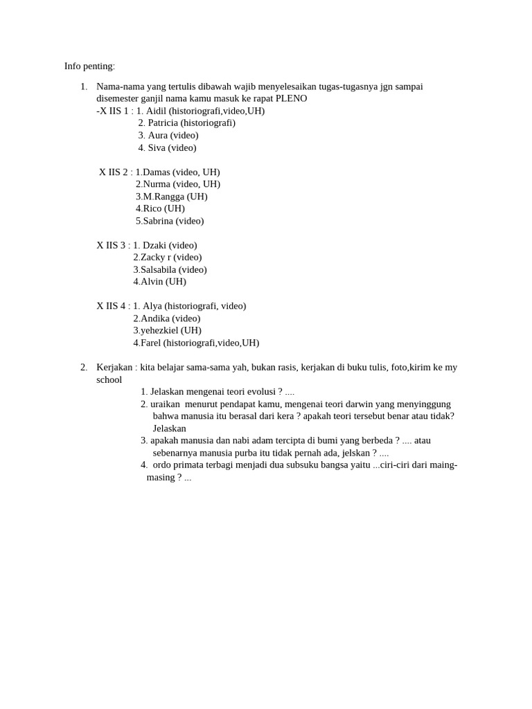Soal Bab 3 Sejarah Minat X | PDF