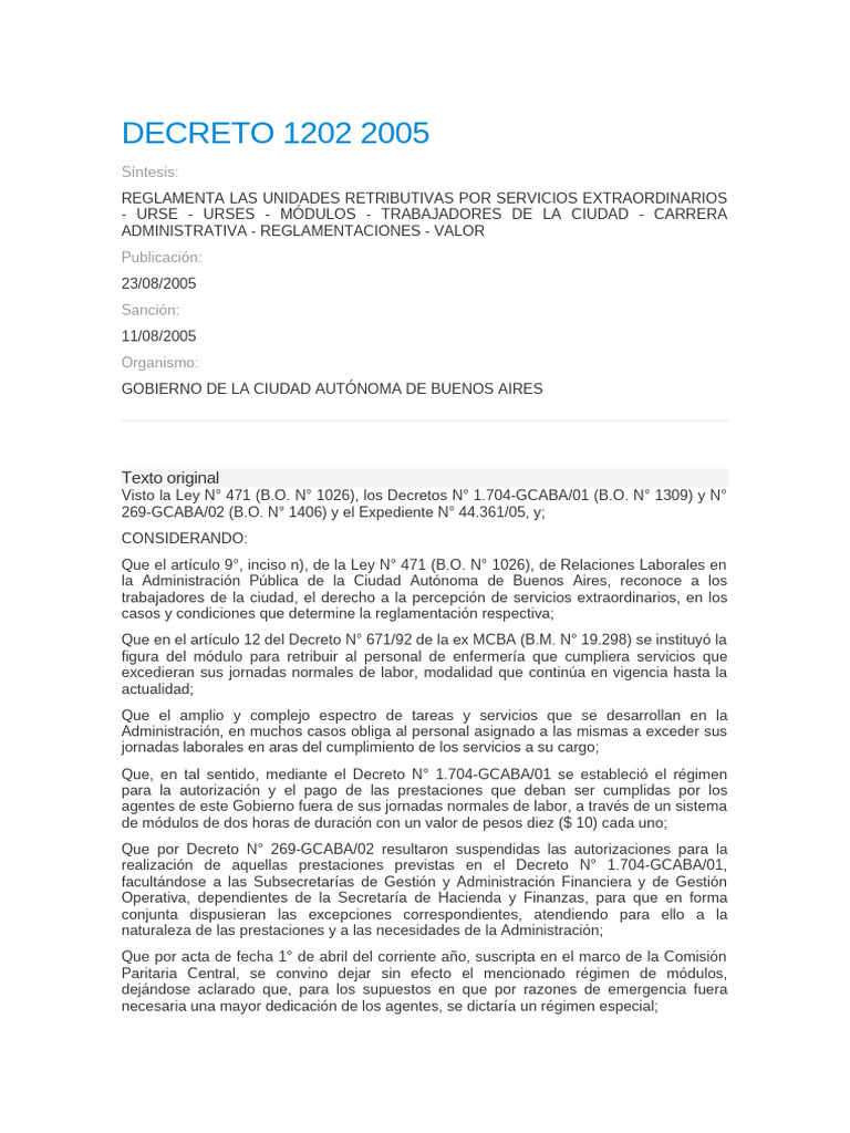 Decreto 1202 Reg | PDF | Buenos Aires | Presupuesto