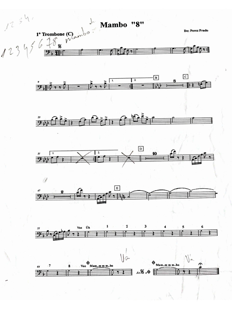 TROMBÓN. Mambo, Piratas, Carmen, Radesky | PDF