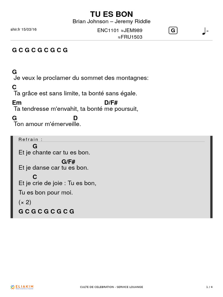 Livret de Chant 22 | PDF