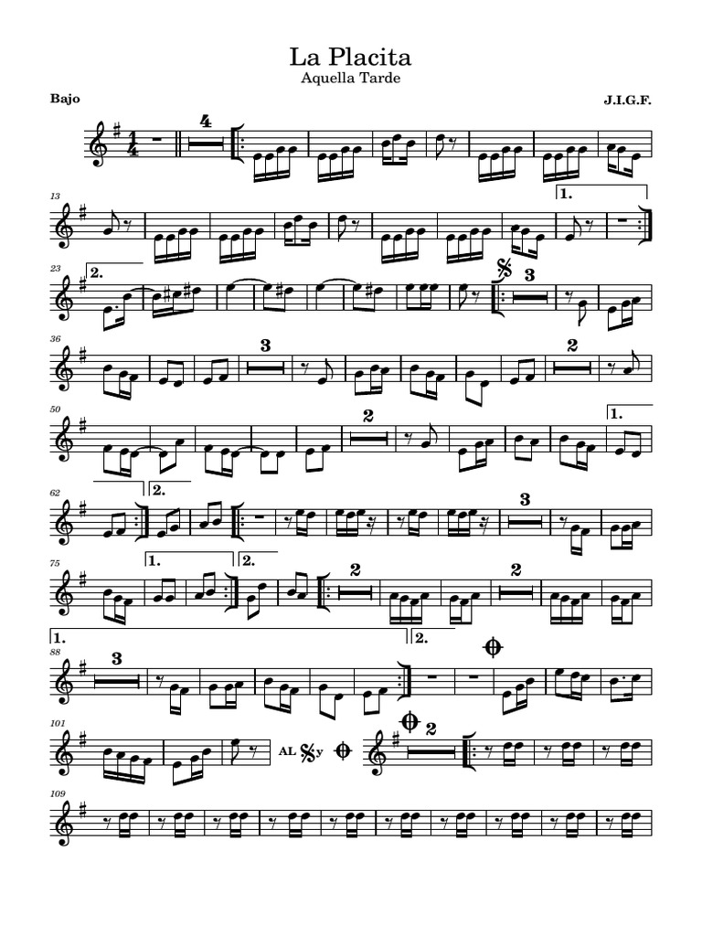 La Placita (Aquella Tarde) Mi Menor | PDF