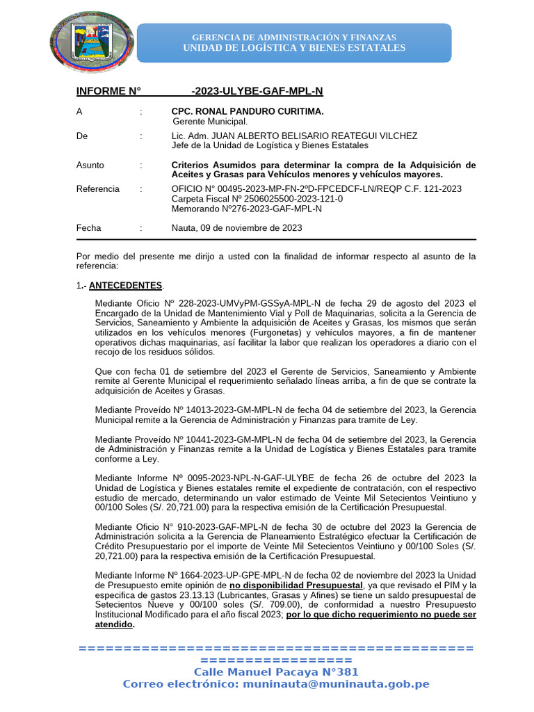 Informe Fiscalia Nauta | PDF