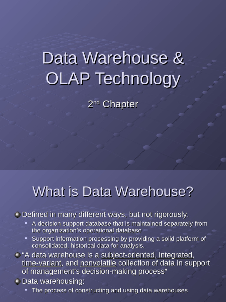 Data Warehouse & OLAP Technology | PDF