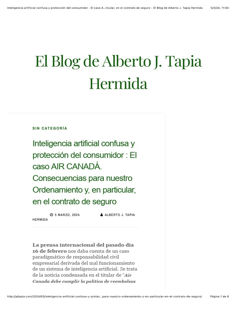 El Blog de Alberto J. Tapia Hermida | PDF