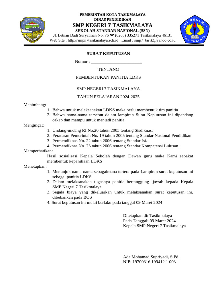 SK Panitia Ldks 2024-2025 | PDF