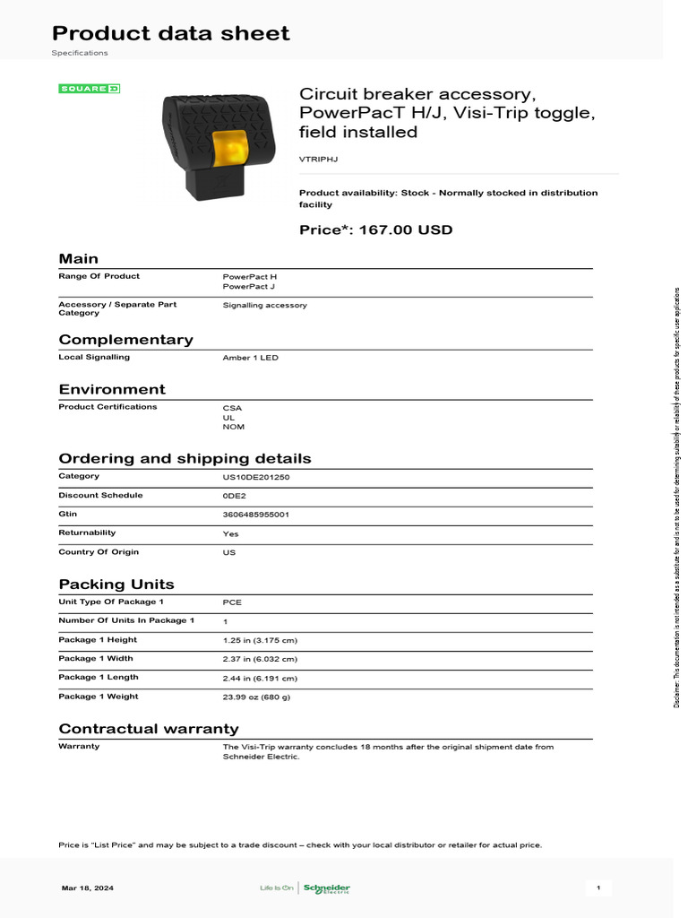 Schneider Electric - PowerPacT-HFrame-Molded-Case-Circuit-Breakers ...