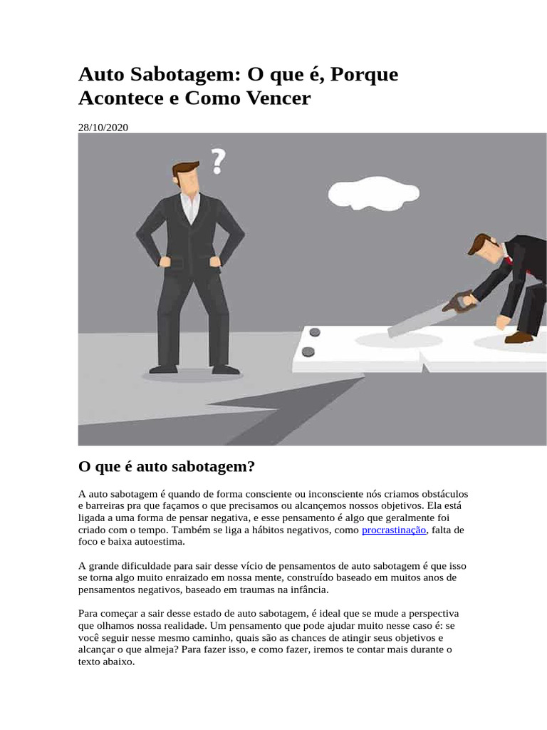 Auto Sabotagem | PDF