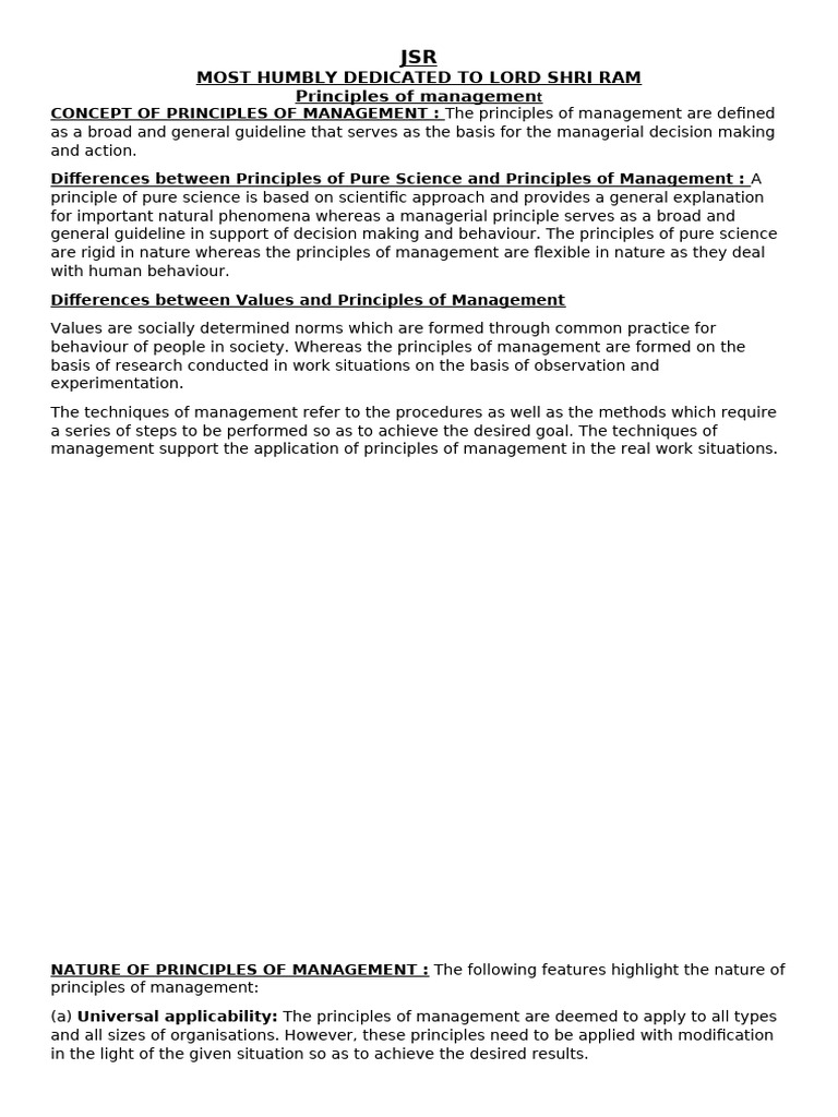 Principles of Management | PDF