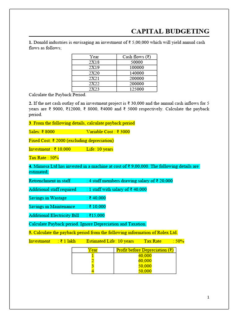 Capital Budgeting | PDF