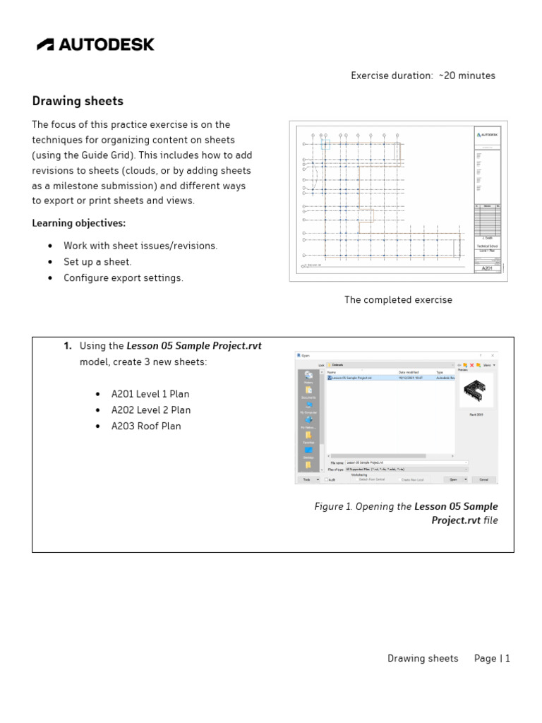 Drawing Sheets: Learning Objectives | PDF