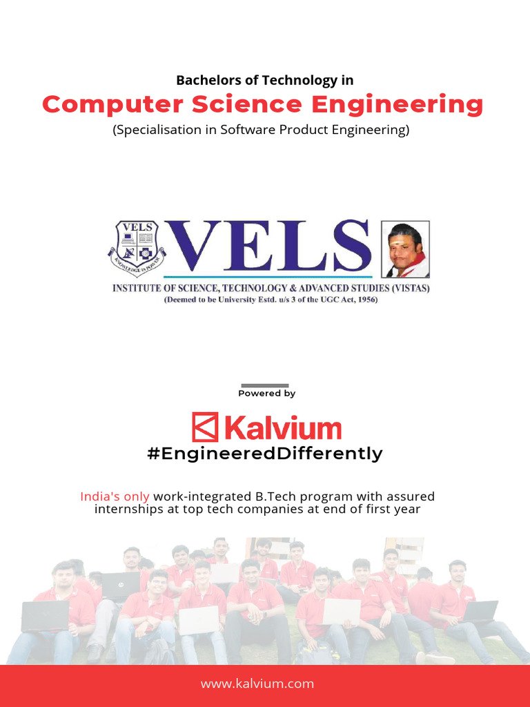 Vels University X Kalvium Brochure | PDF