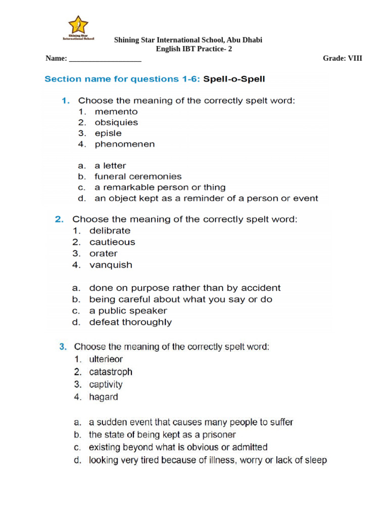 IBT Worksheet - 2 | PDF