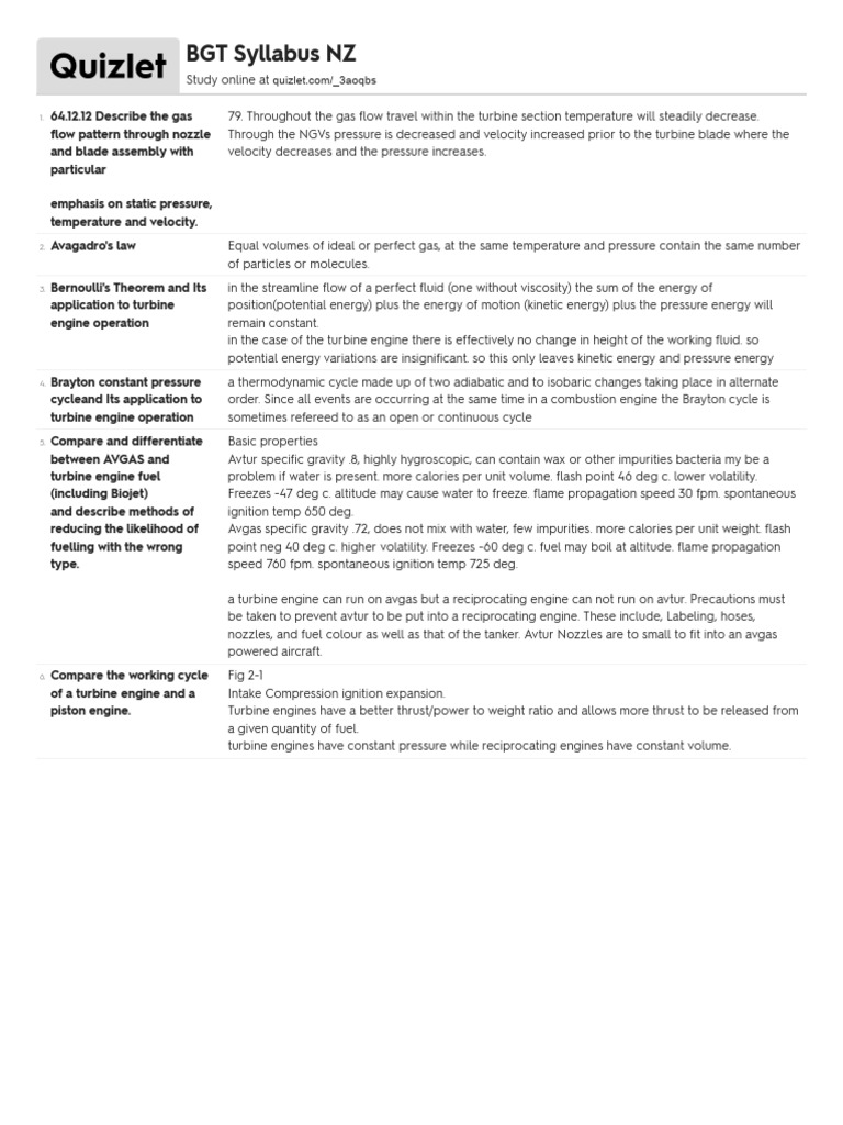 NZ Atpl - BGT Syl Answers | PDF