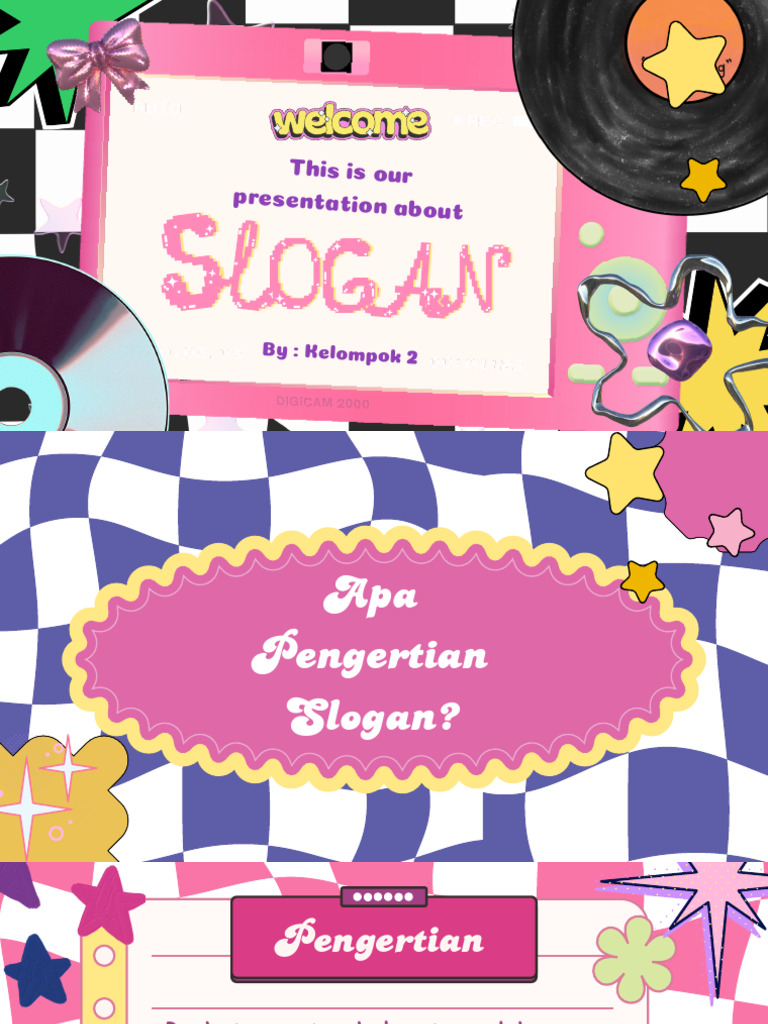 Pink Colorful Retro Y2K Portfolio Presentation PDF | PDF