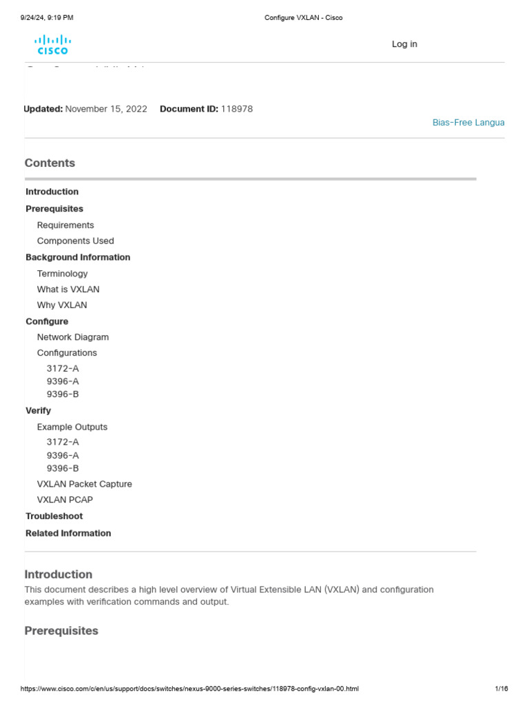 Configure VXLAN - Cisco | PDF