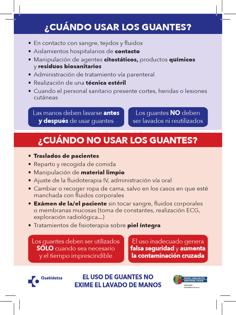 ¿Cuándo Debemos Usar Guantes | PDF