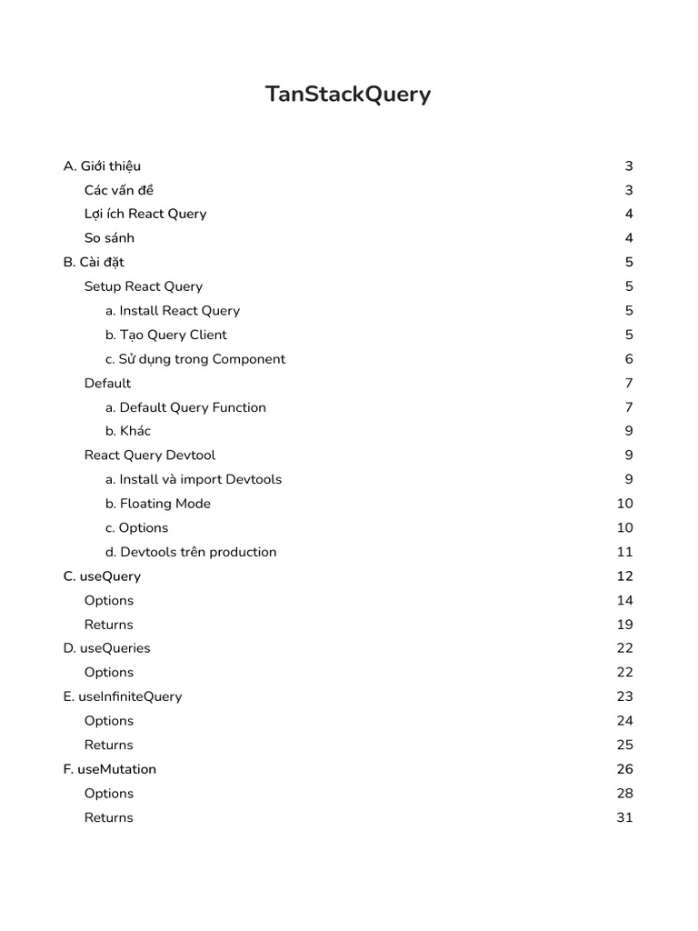 Tan Stack Query | PDF