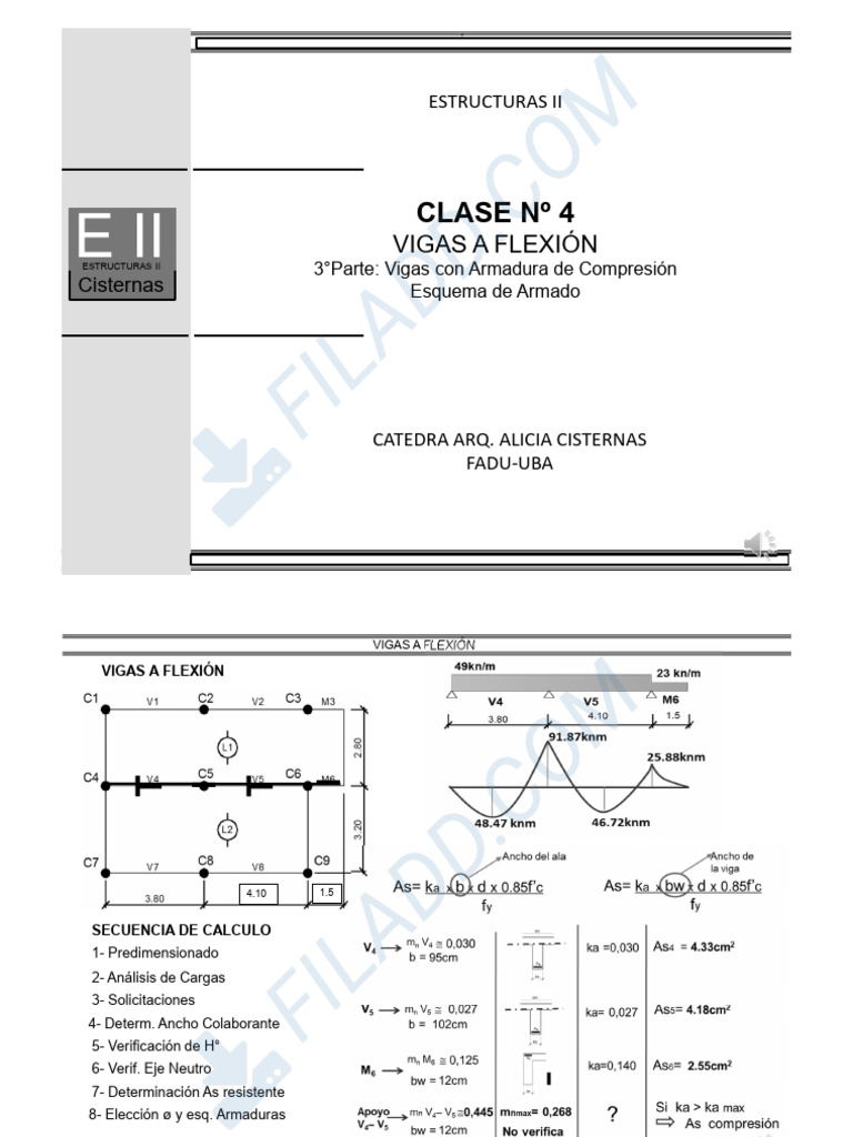 T04-3P-Vigas Con Armadura de Compresion-Esquema de Armado | PDF