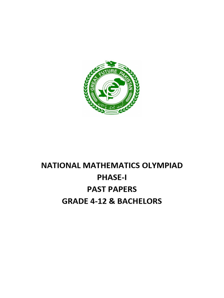 NMO Phase I Past Paper 1 | PDF