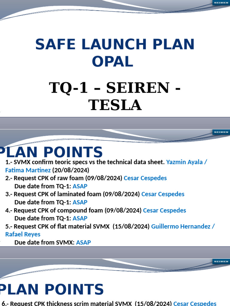 Plan Tolerances OPAL | PDF