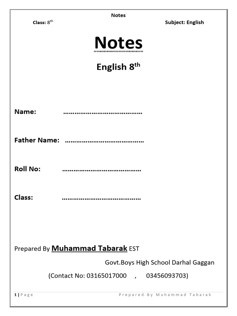 Class 8 English Notes and Summaries | PDF | Helen Keller | Career & Growth