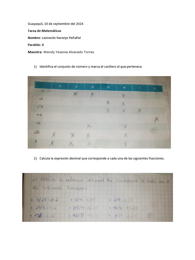 Tarea Matematicas | PDF
