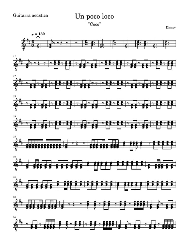 Poco Loco-Guitarra - Acústica | PDF